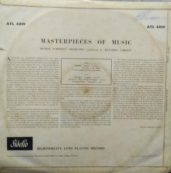 "MASTERPIECES OF MUSIC" English vinyl LP – BollywoodVinyl