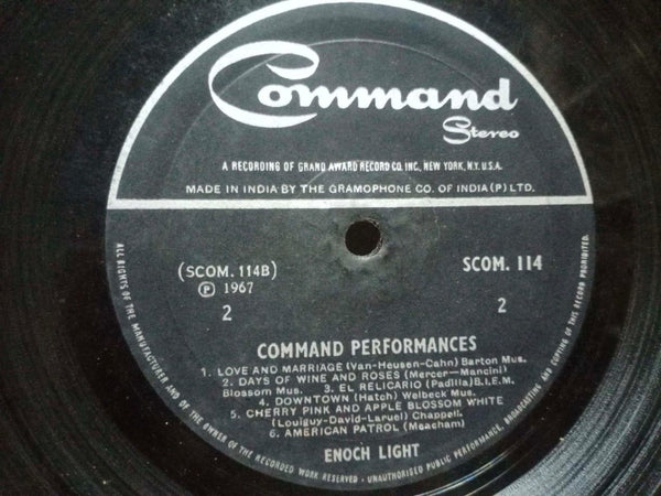 COMMAND PERFORMANCES AND ENOCH LIGHT - ENGLISH VINYL LP – BollywoodVinyl