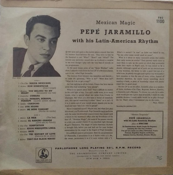 "MEXICAN MAGIC PEPE JARAMILLO WITH HIS LATIN AMERICAN RHYTHM" English ...