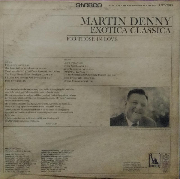 "MARTIN DENNY EXOTICA CLASSICA" English vinyl LP – BollywoodVinyl